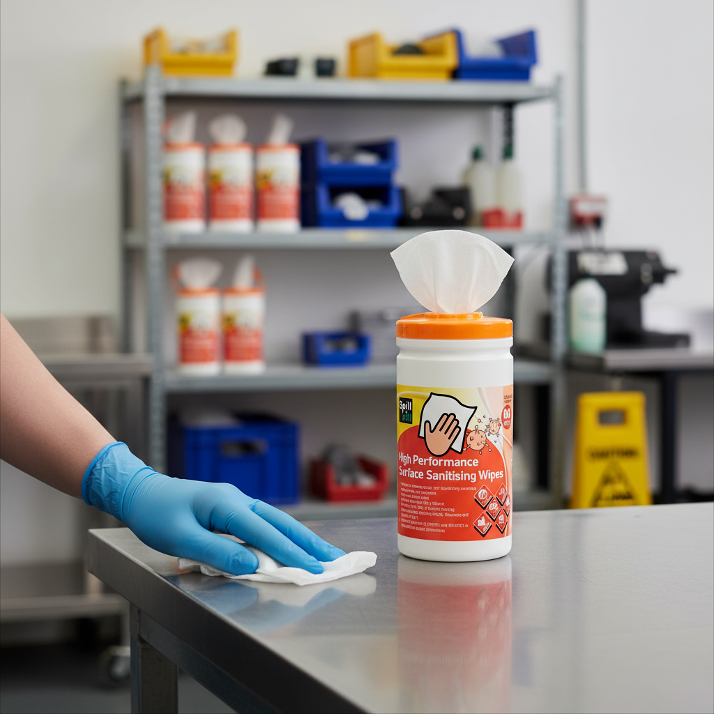 High-Performance Heavy Duty Surface Sanitising Wipes - 2L Tub, 80 Wipe