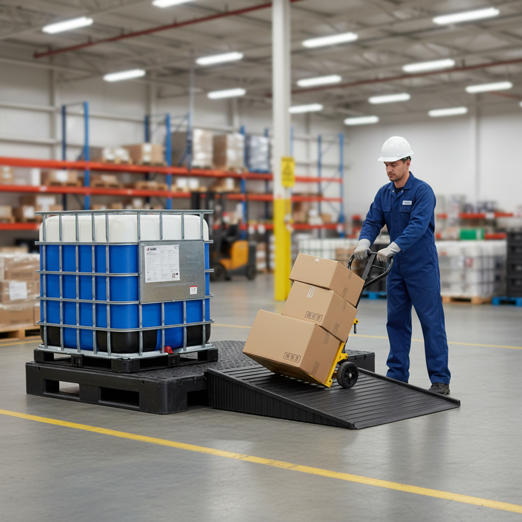 Premium Spill Pallet Ramp Extender for 2 Drum Spill Pallets - Heavy Du