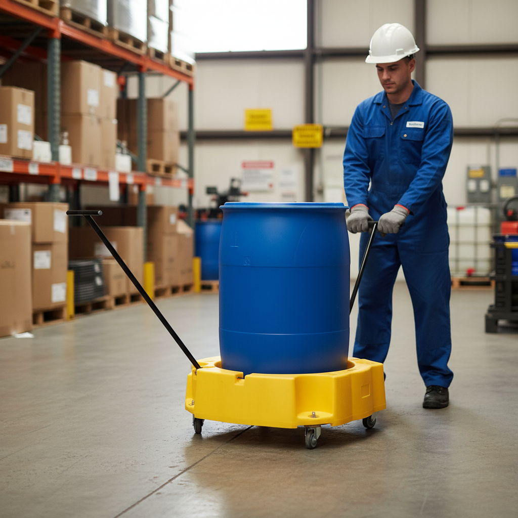 Premium Drum Scooter with Folding Handle for 205 Litre Drum Transporta