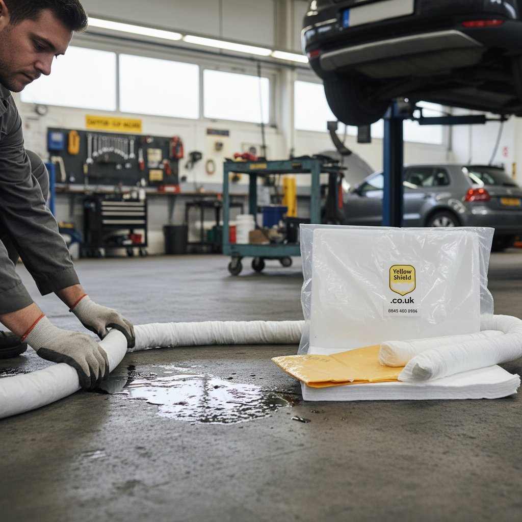 Premium Vehicle Oil Spill Kit - 28 Litres Absorbency, Compact Design f