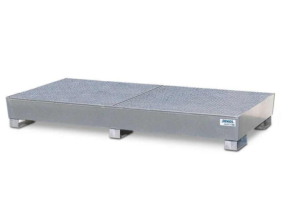 Spill Pallet Classic-Line In Steel For 8 Drums, Galv., Access. Underne
